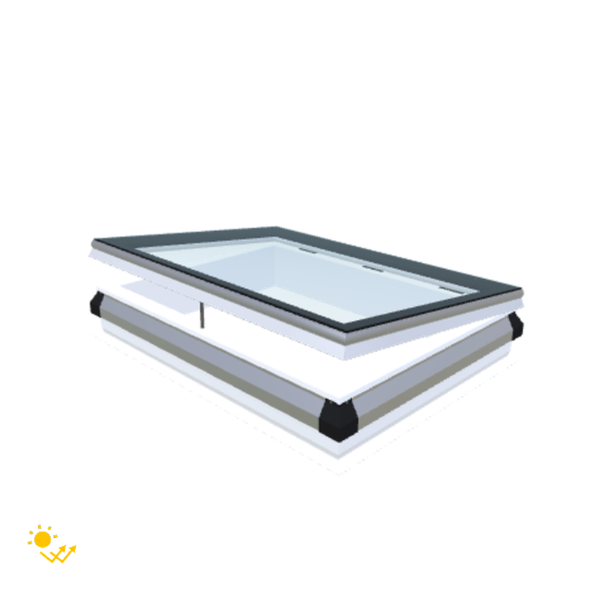 Buy iWindow Solar Powered - Opening Flat Roof Window - Complete Set ...